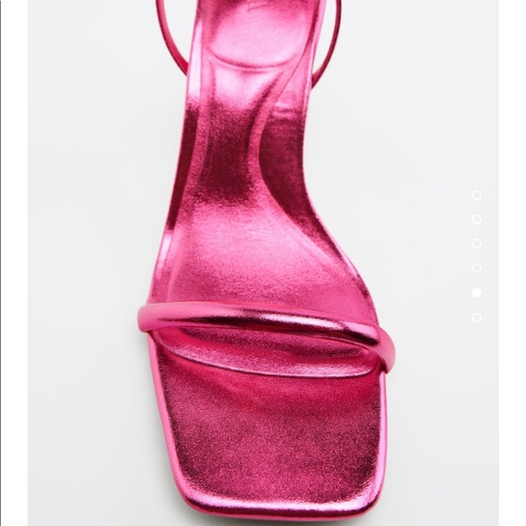 Zara | Shoes | Zara Pink Metallic Heels | Poshmark